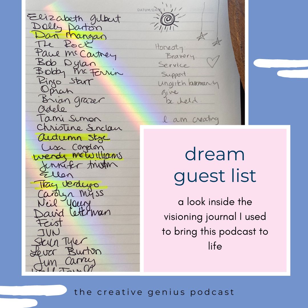 Celebrating ONE YEAR of The Creative Genius Podcast (and dream guests ...