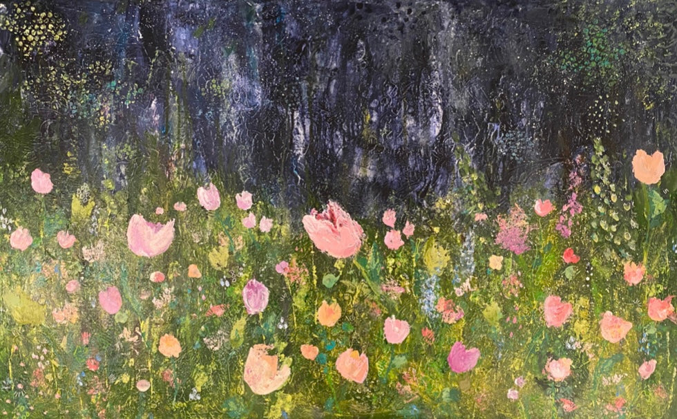 Original art. Vibrant abstract floral painting. "Good Things" – Kate ...